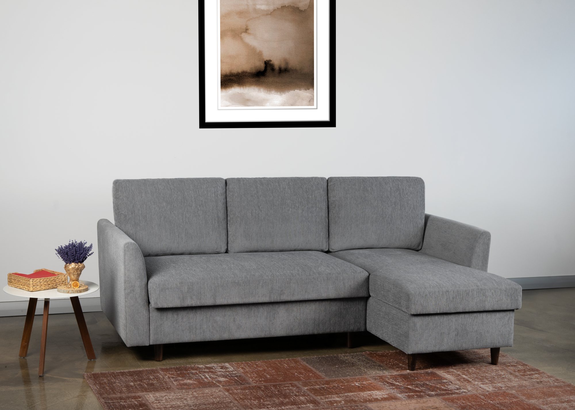 Deans Furnishers - Upholstery - Brixham Corner Sofabed Grey