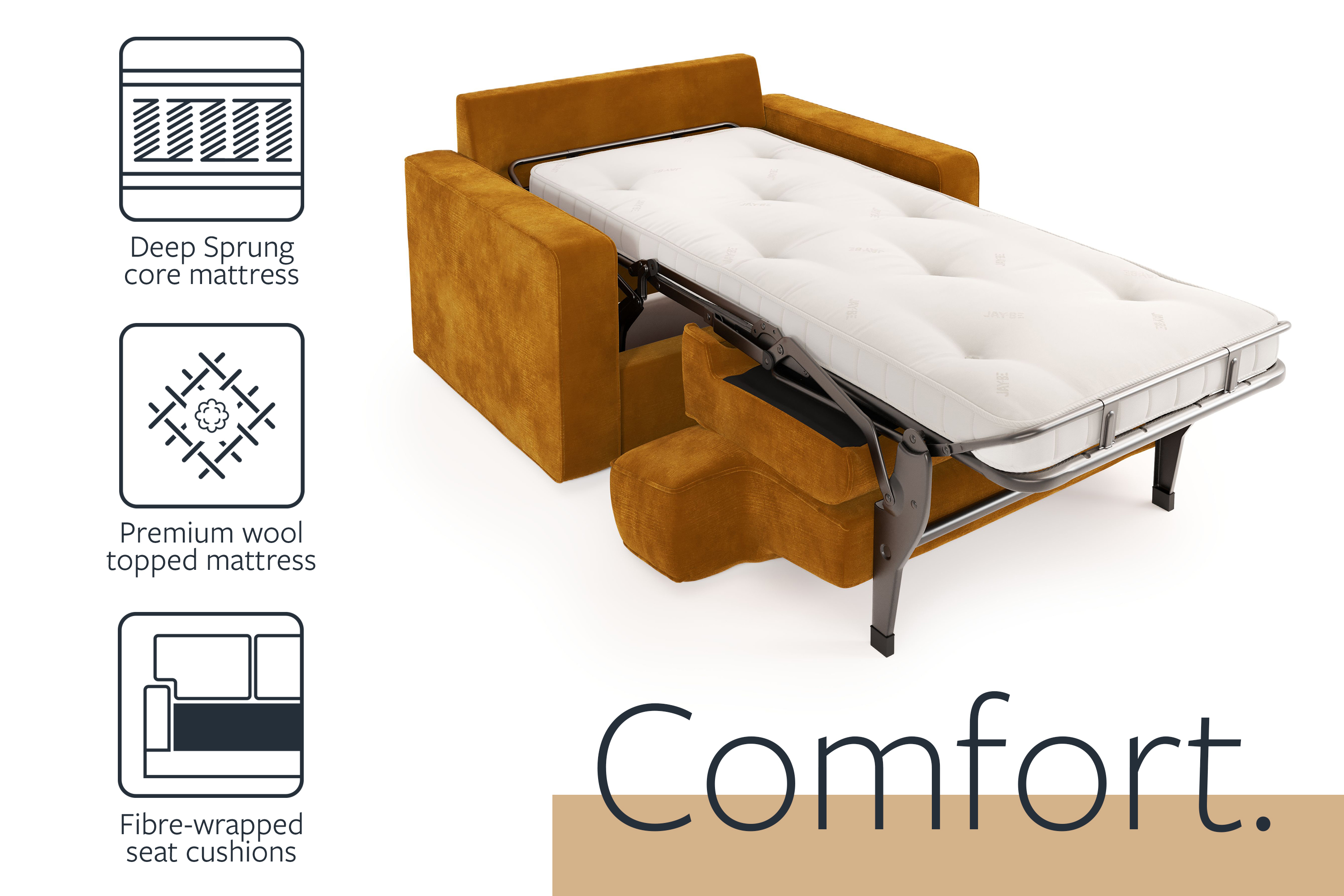 Deans Furnishers - Upholstery - Linea Snuggler Sofa Bed with Sprung ...